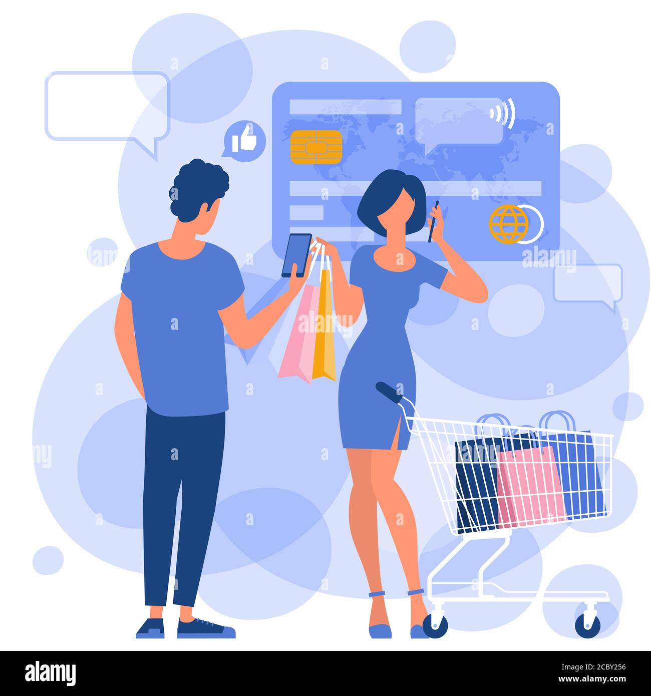 Online store landing digital Stock Vector Images - Alamy