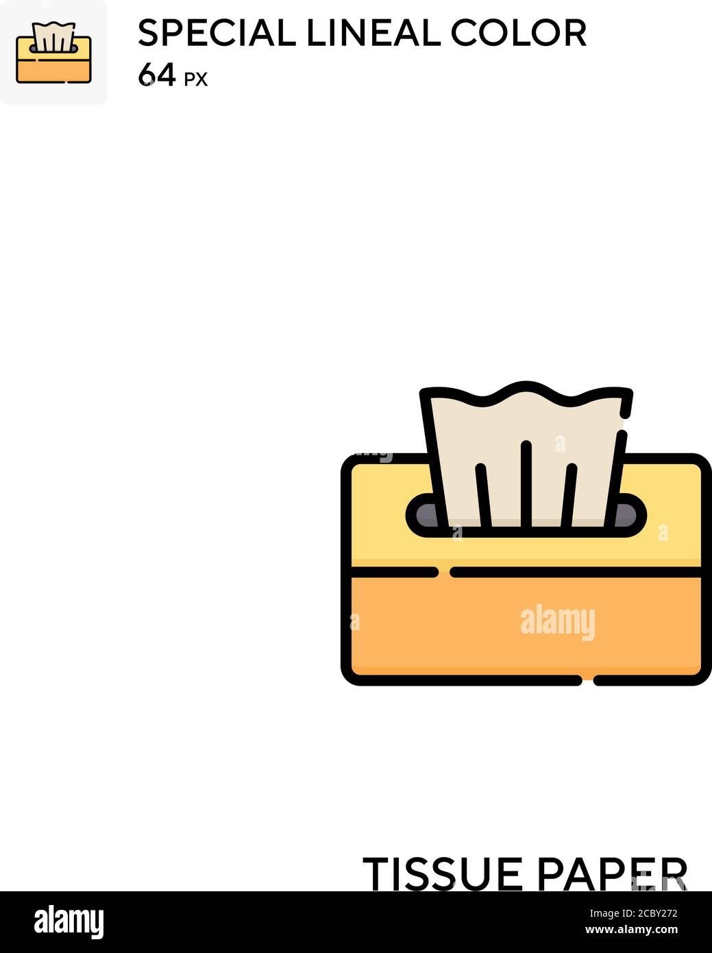 Tissue paper Special lineal color vector icon. Tissue paper icons for ...