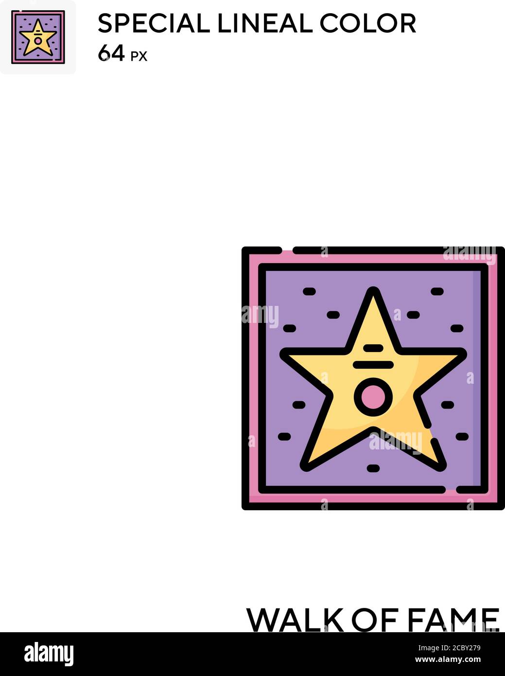 Walk of fame Special lineal color vector icon. Walk of fame icons for ...