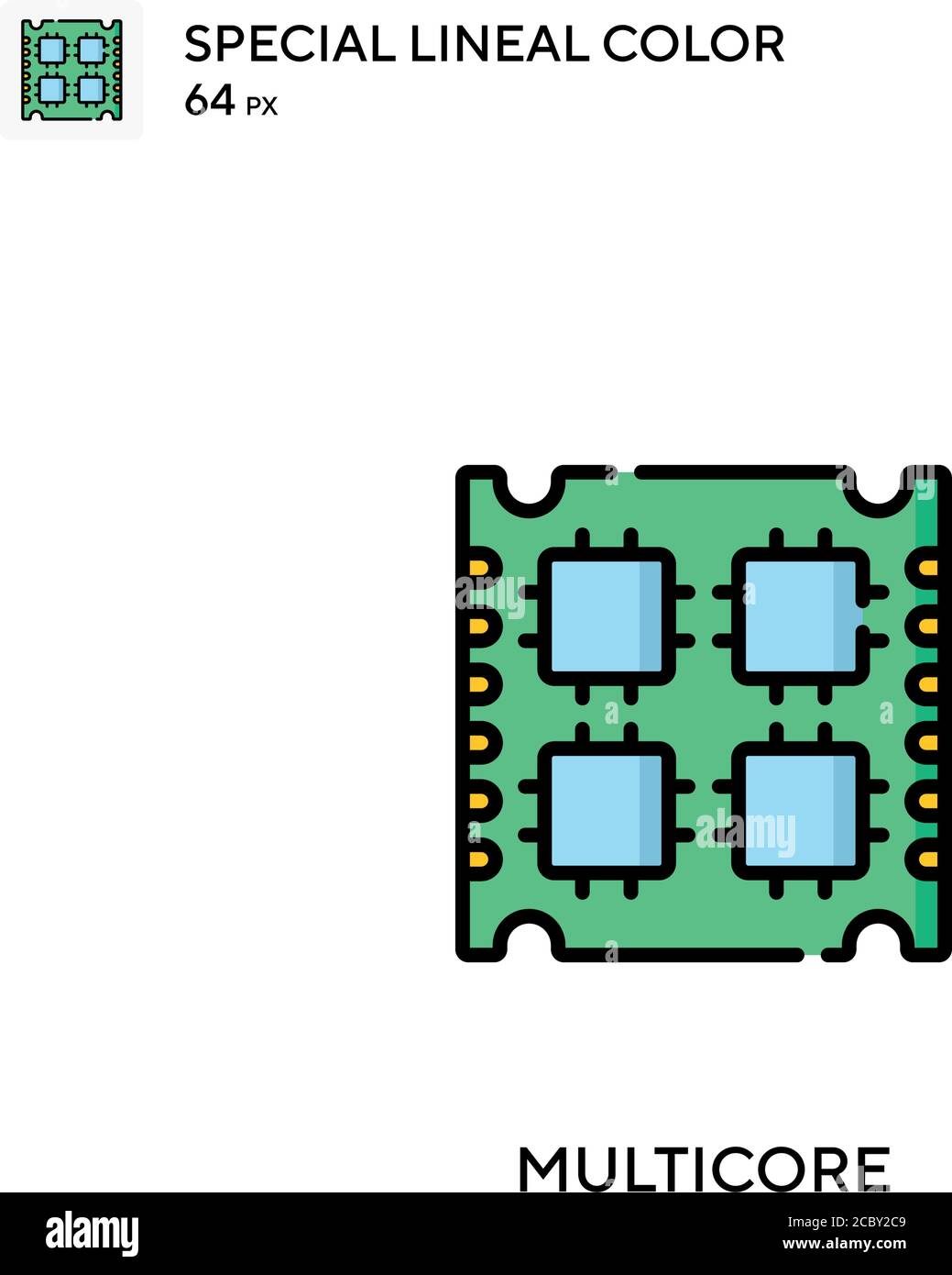 Multicore Special lineal color vector icon. Multicore icons for your ...