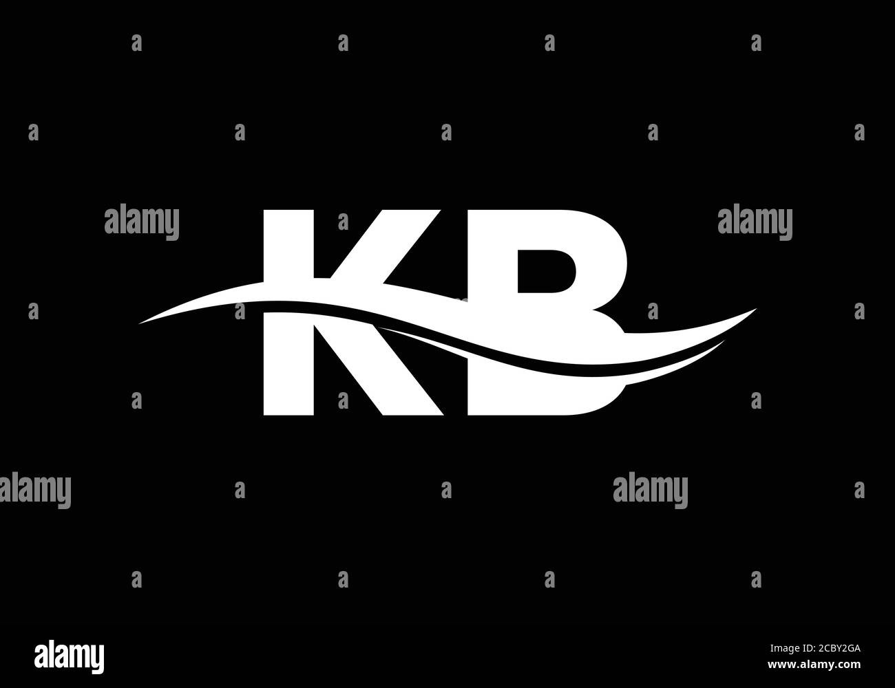 Initial Monogram Letter K B Logo Design Vector Template. K B Letter ...