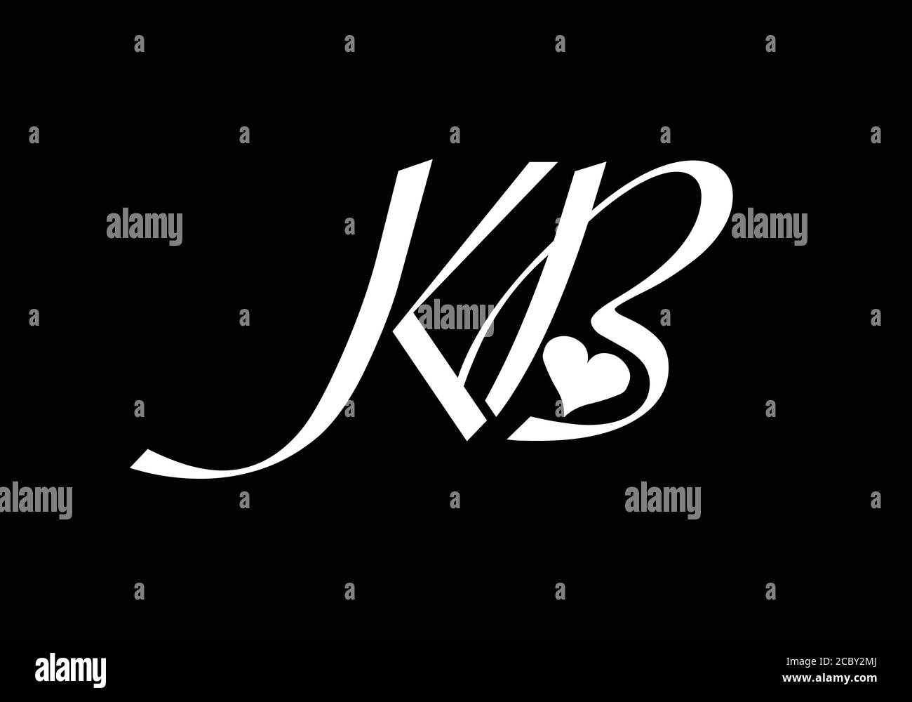 Initial Monogram Letter K B Logo Design Vector Template. K B Letter ...