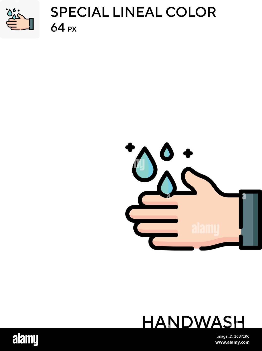 Handwash Special lineal color vector icon. Handwash icons for your ...