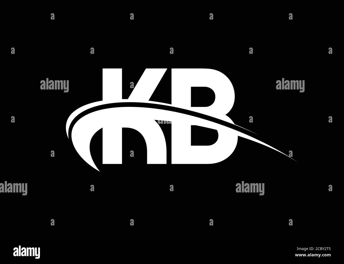 Initial Monogram Letter K B Logo Design Vector Template. K B Letter ...