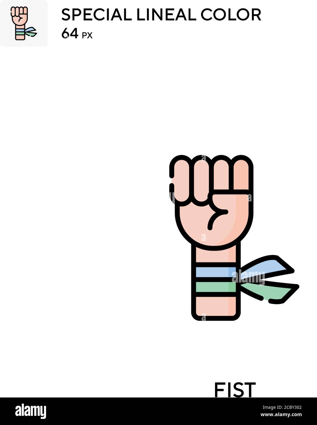 Fist Special lineal color vector icon. Fist icons for your business ...