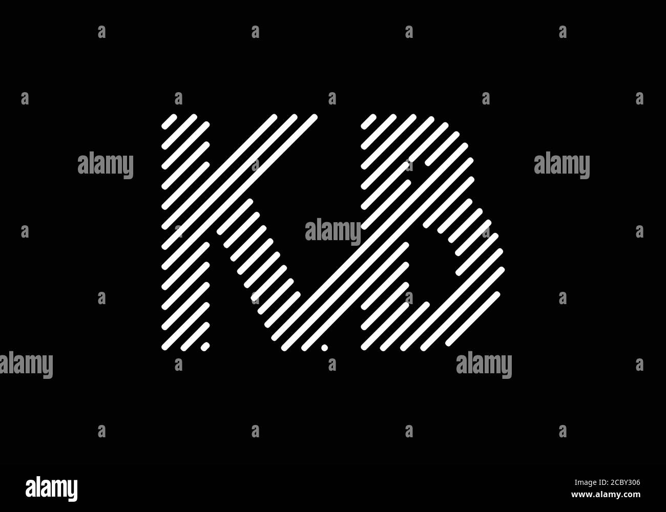 Initial Monogram Letter K B Logo Design Vector Template. K B Letter ...