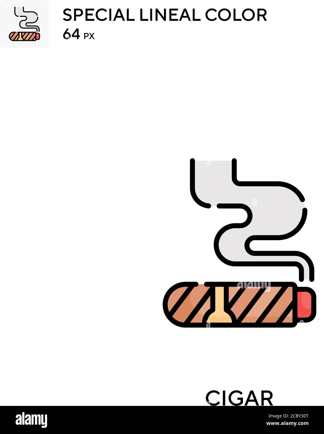 Cigar Special lineal color vector icon. Cigar icons for your business ...