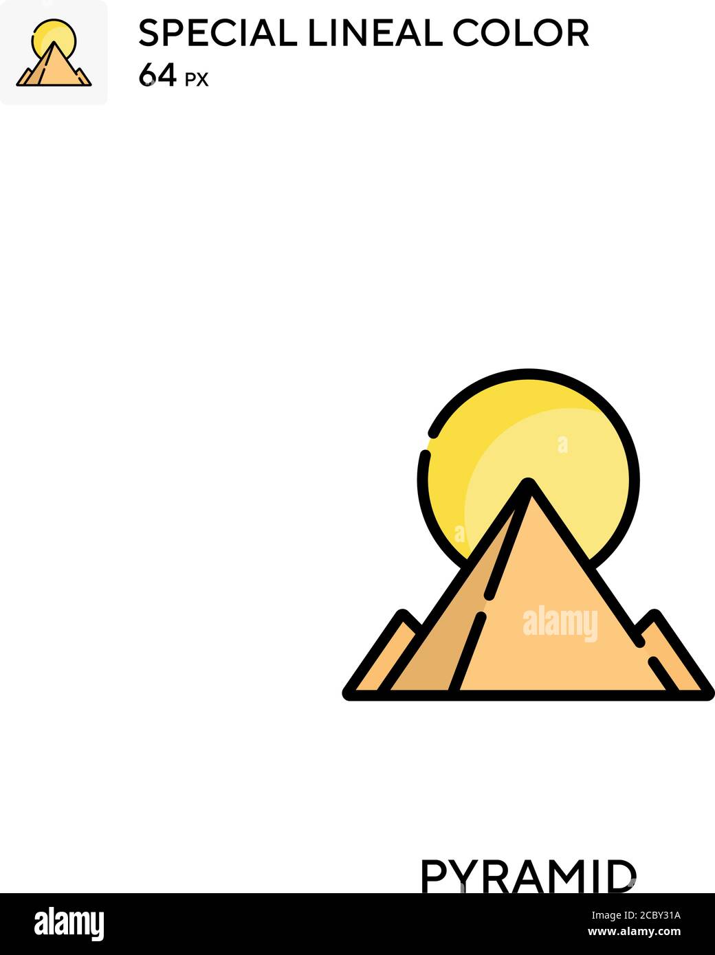 Pyramid Special lineal color vector icon. Pyramid icons for your ...