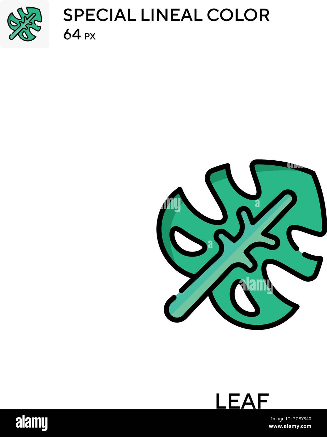 Leaf Special lineal color vector icon. Leaf icons for your business ...