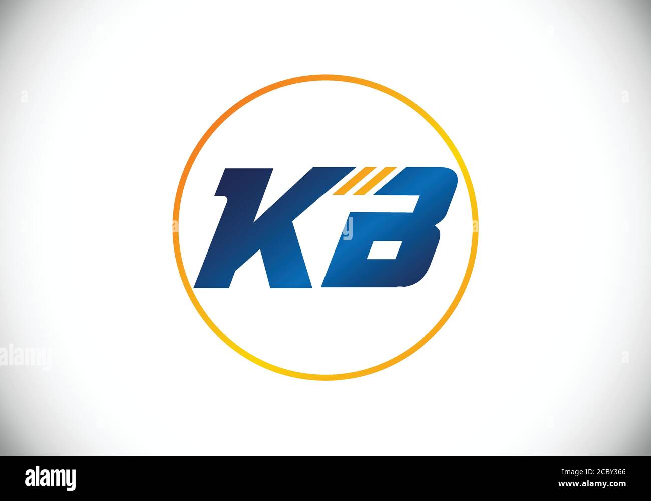 Initial Monogram Letter K B Logo Design Vector Template. K B Letter ...