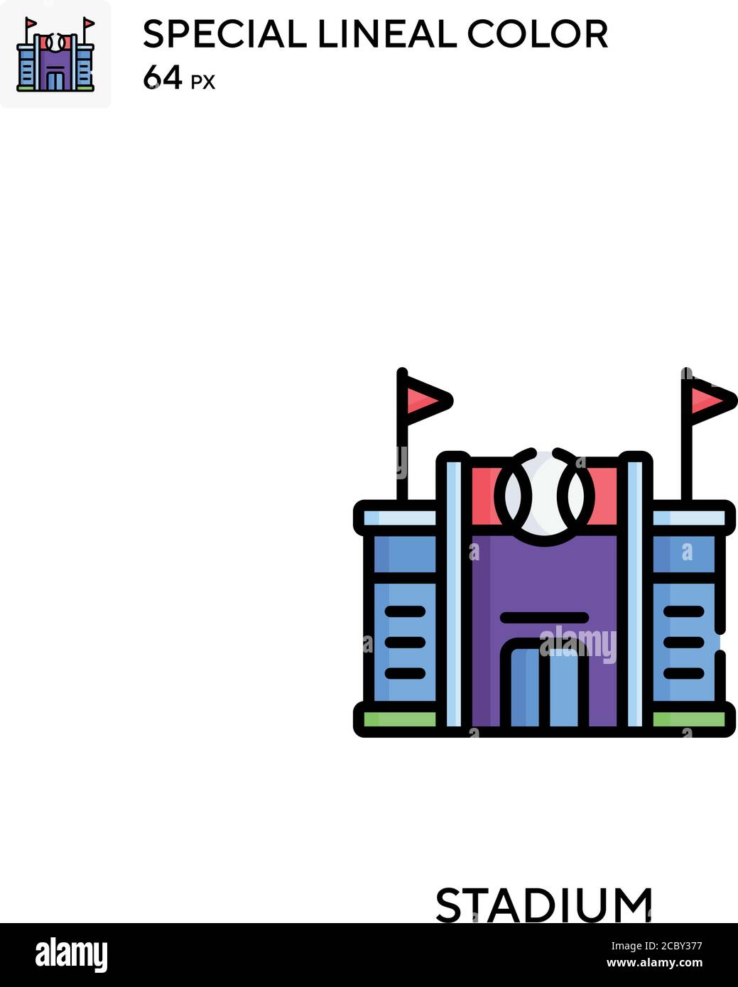 Stadium Special lineal color vector icon. Stadium icons for your ...