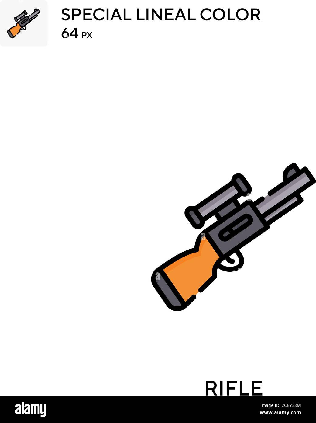 Rifle Special lineal color vector icon. Rifle icons for your business ...