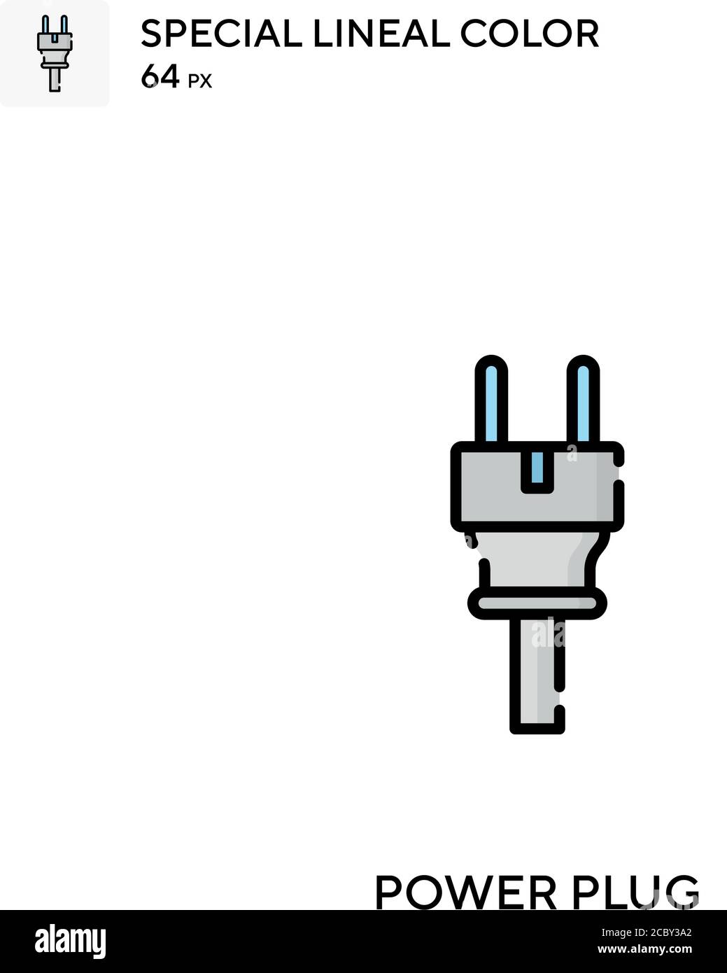 Power plug Special lineal color vector icon. Power plug icons for your ...