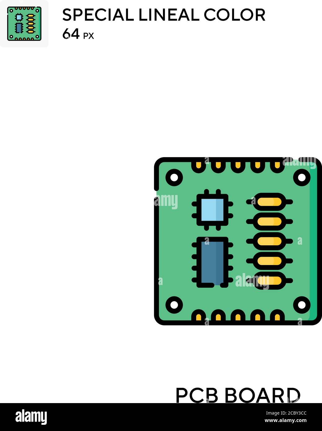 Pcb board Special lineal color vector icon. Pcb board icons for your ...