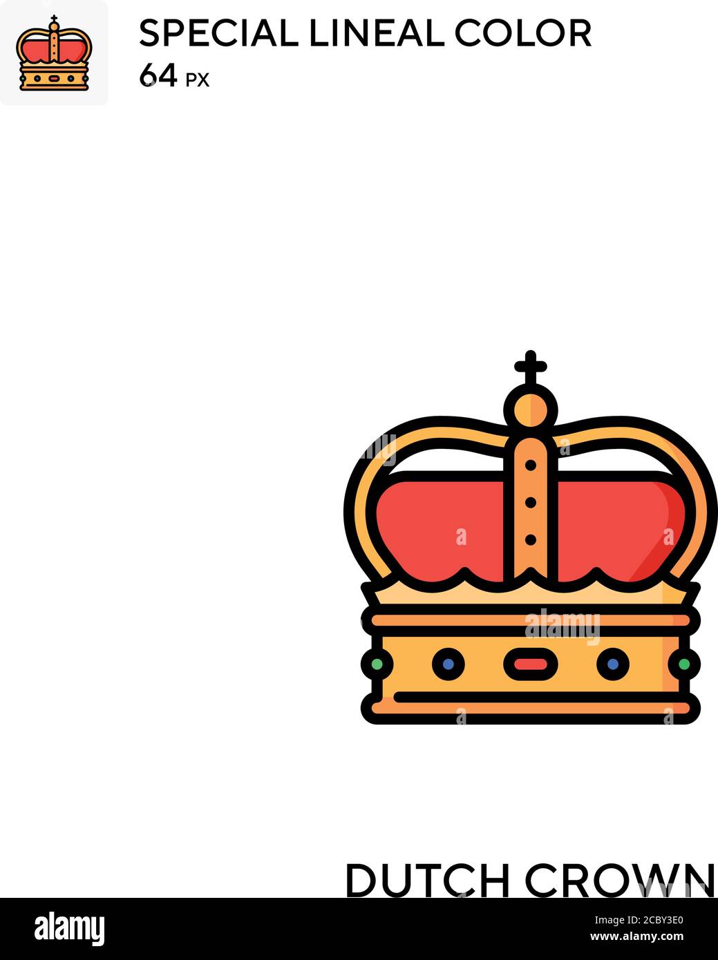 Dutch crown Special lineal color vector icon. Dutch crown icons for ...