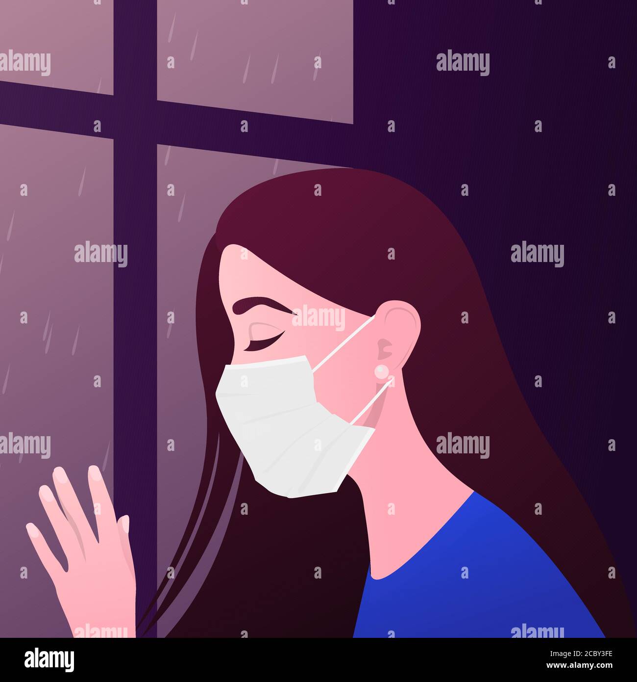Medical crying dark Stock Vector Images - Alamy