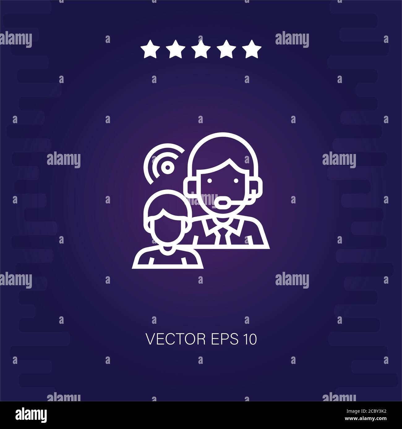 customer service vector icon modern illustration Stock Vector Image ...