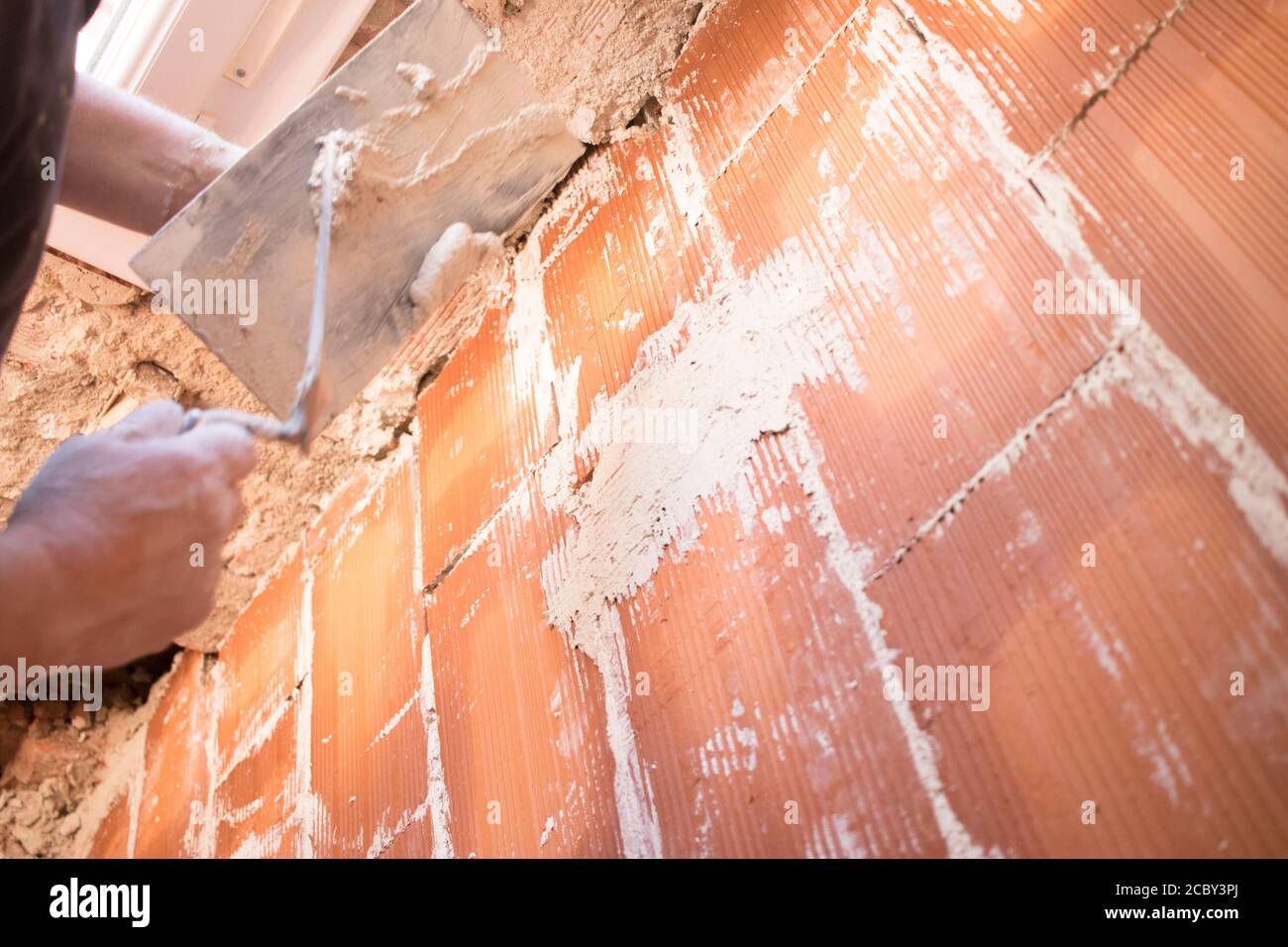 Building renovation works in appartment showing refurbishments works by ...