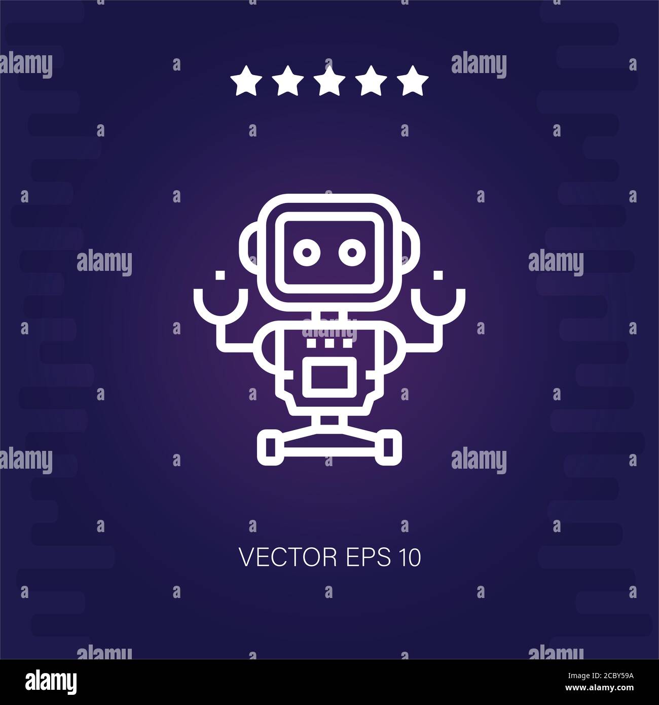 robot vector icon modern illustration Stock Vector Image & Art - Alamy