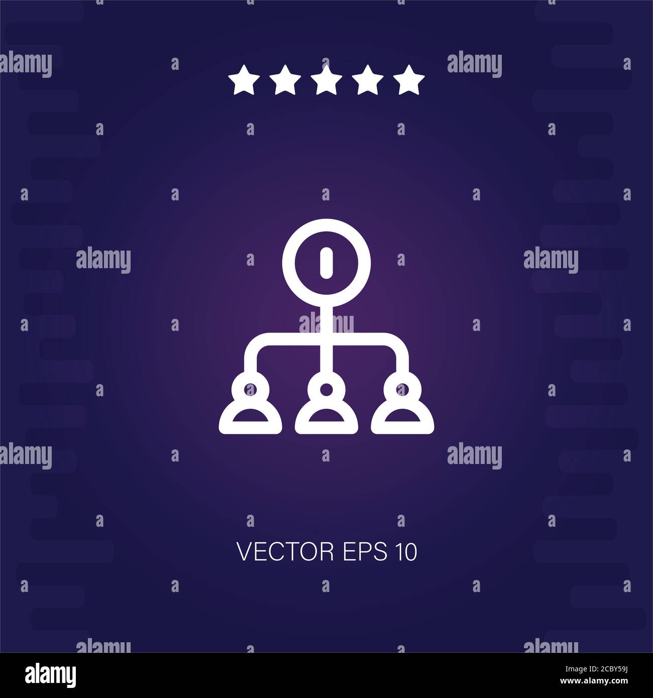 hierarchical structure vector icon modern illustration Stock Vector ...