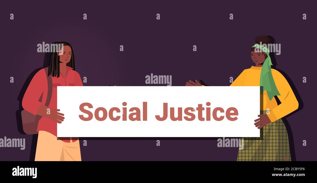 african american women activists holding stop racism poster racial ...