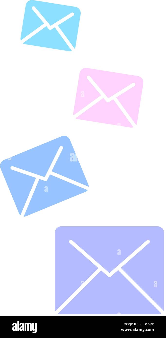Colored icon envelopes fly, vector illustration Stock Vector Image ...
