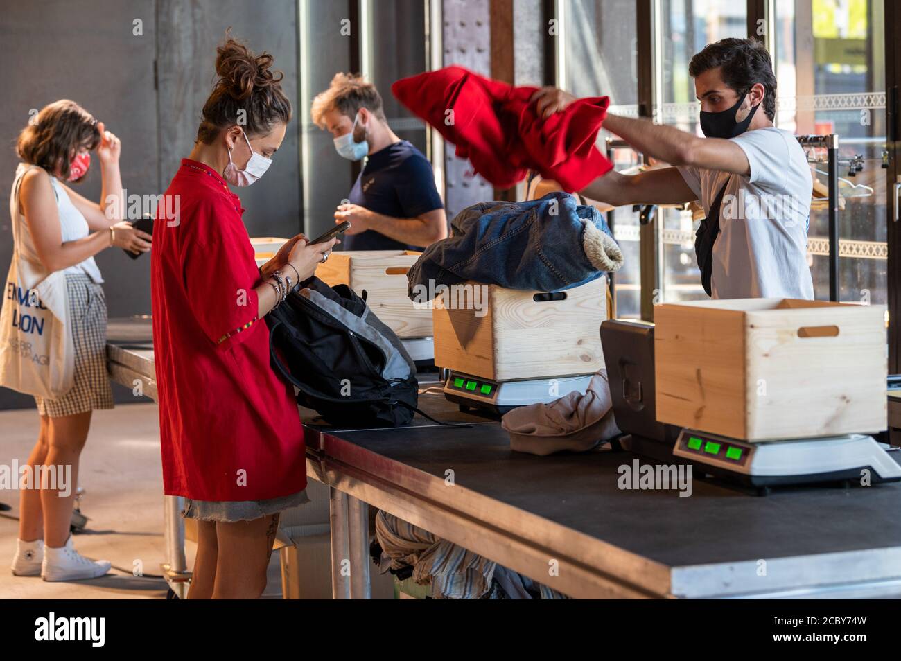 Lyon, Rhone Alpes Auvergne, France Jully 04 2020 : New way to consume ...