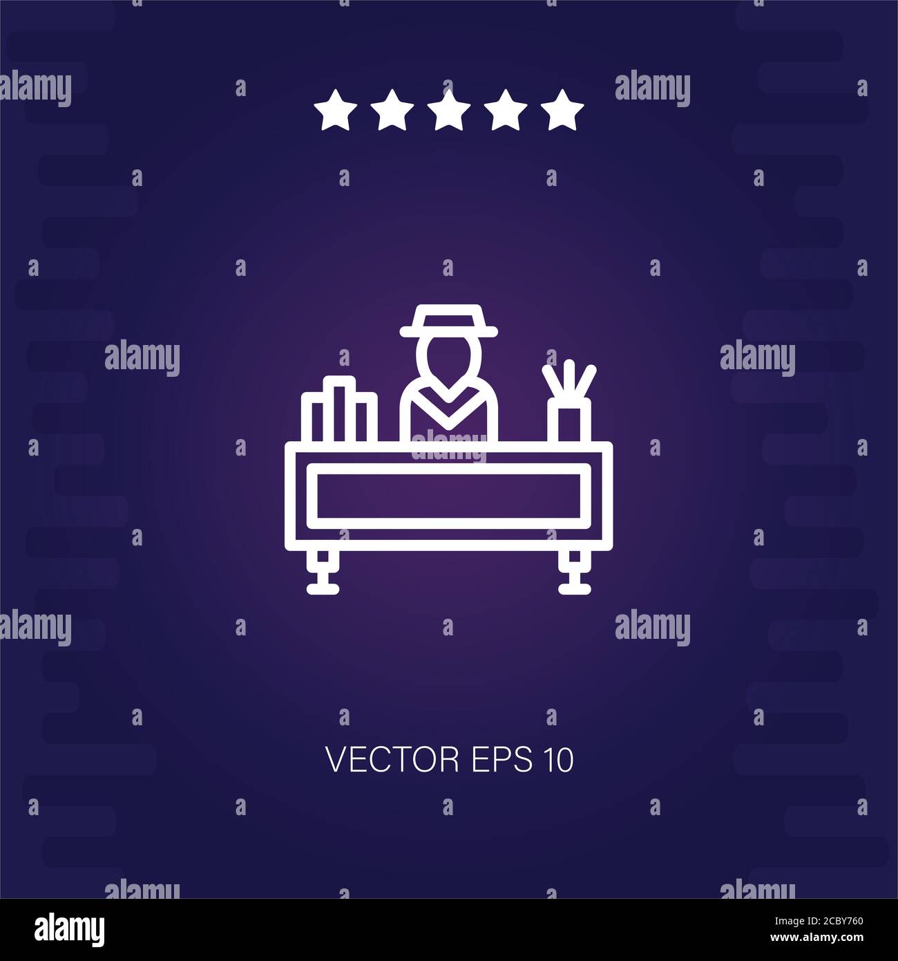 desk vector icon modern illustration Stock Vector Image & Art - Alamy