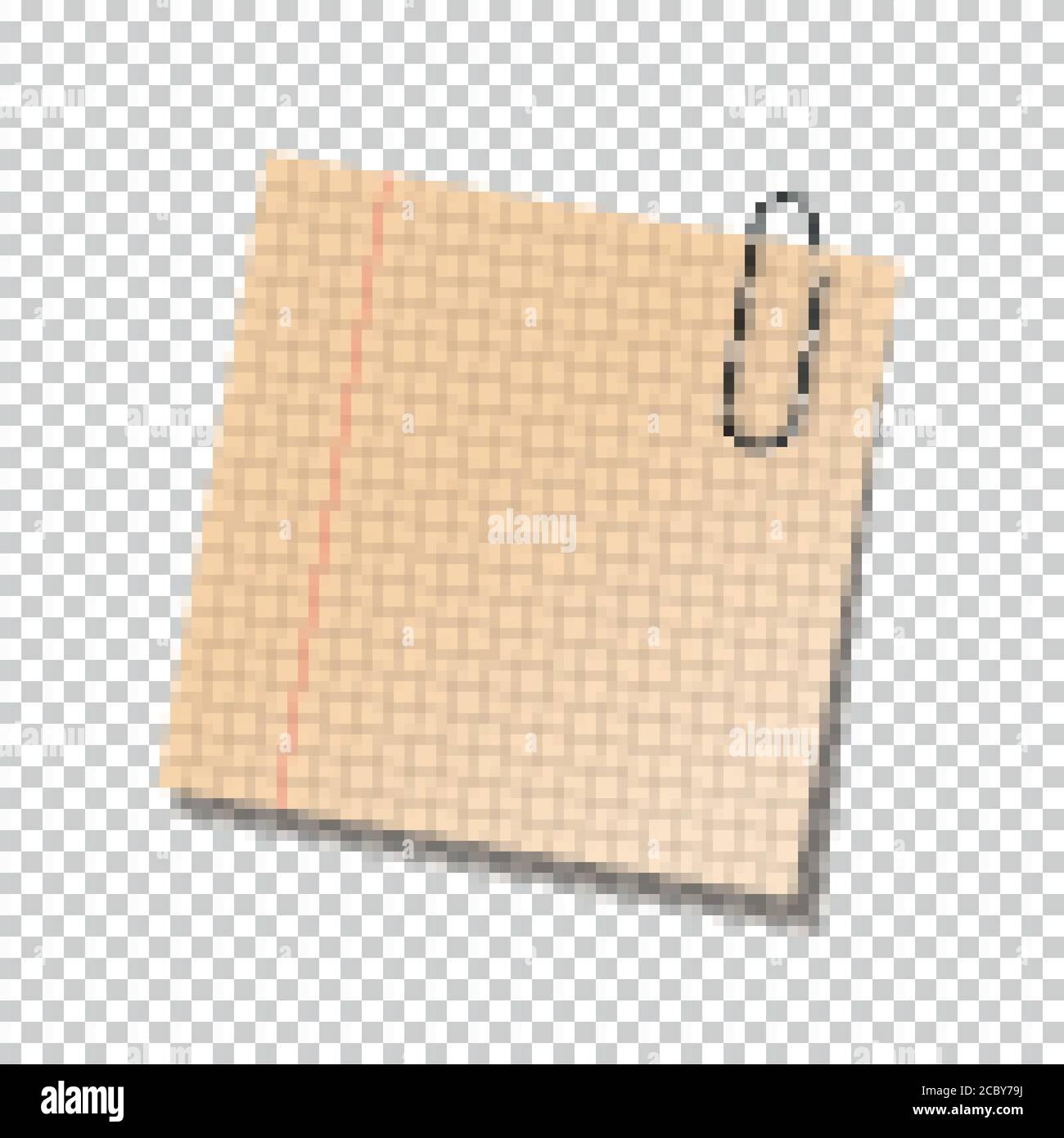 Realistic sticky note sheet. Blank lined paper. Vector illustration ...