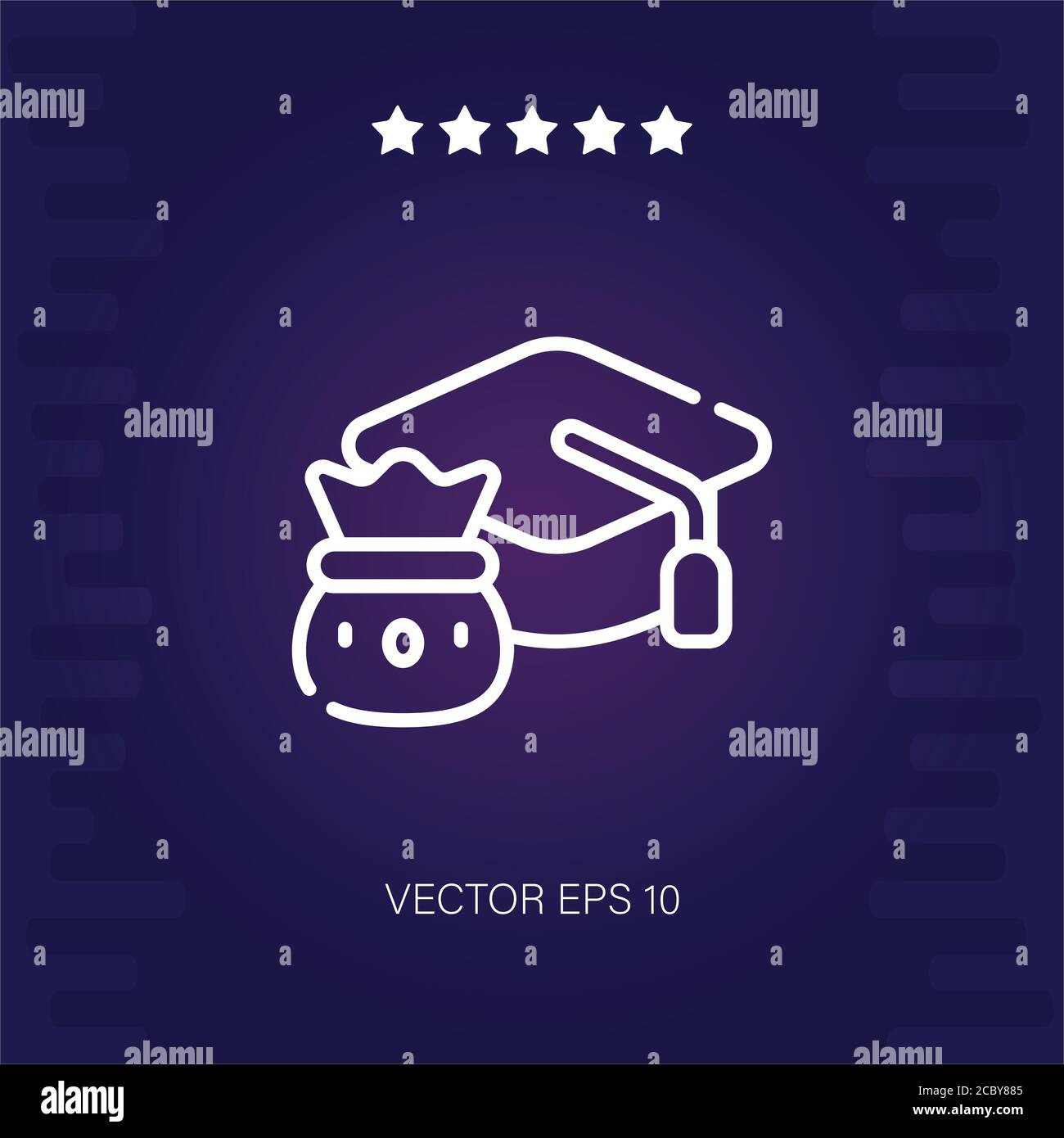 graduation vector icon modern illustration Stock Vector Image & Art - Alamy