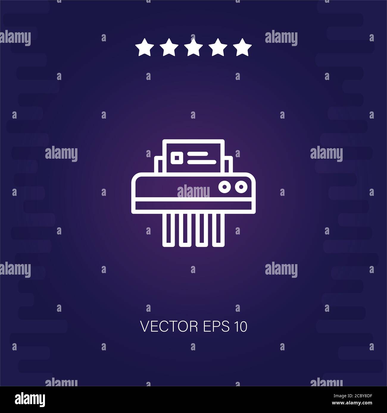 paper shredder vector icon modern illustration Stock Vector Image & Art ...