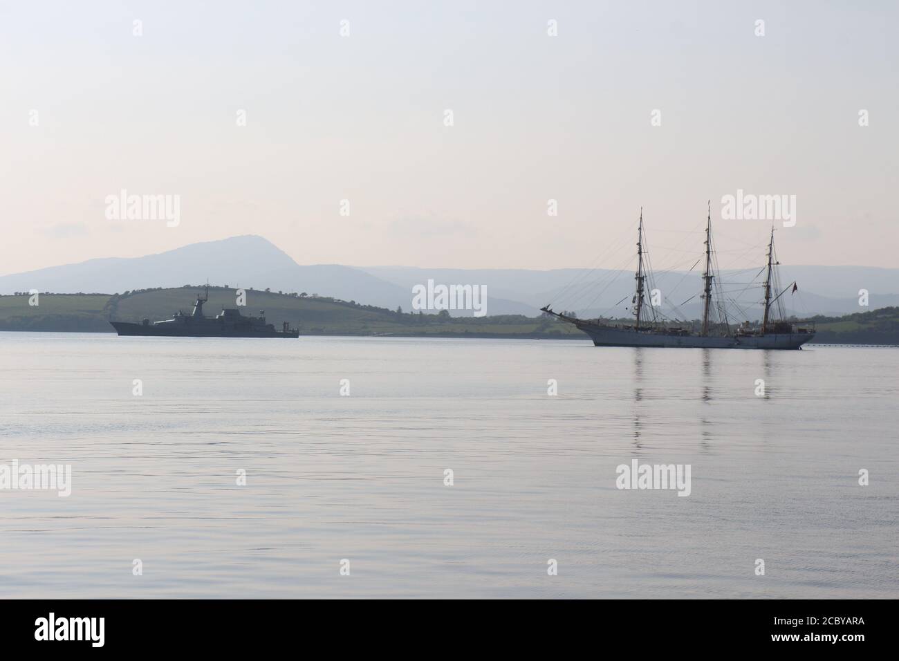 Ship in Bantry Bay coast, Bantry, Co Cork. Ireland Stock Photo - Alamy