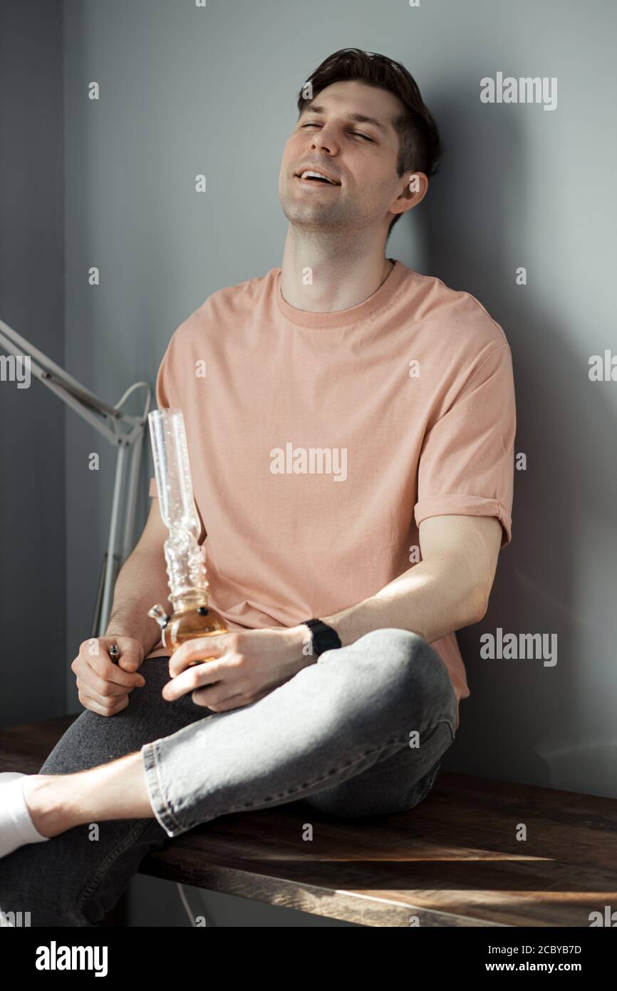 Relaxed cannabis user hi-res stock photography and images - Alamy