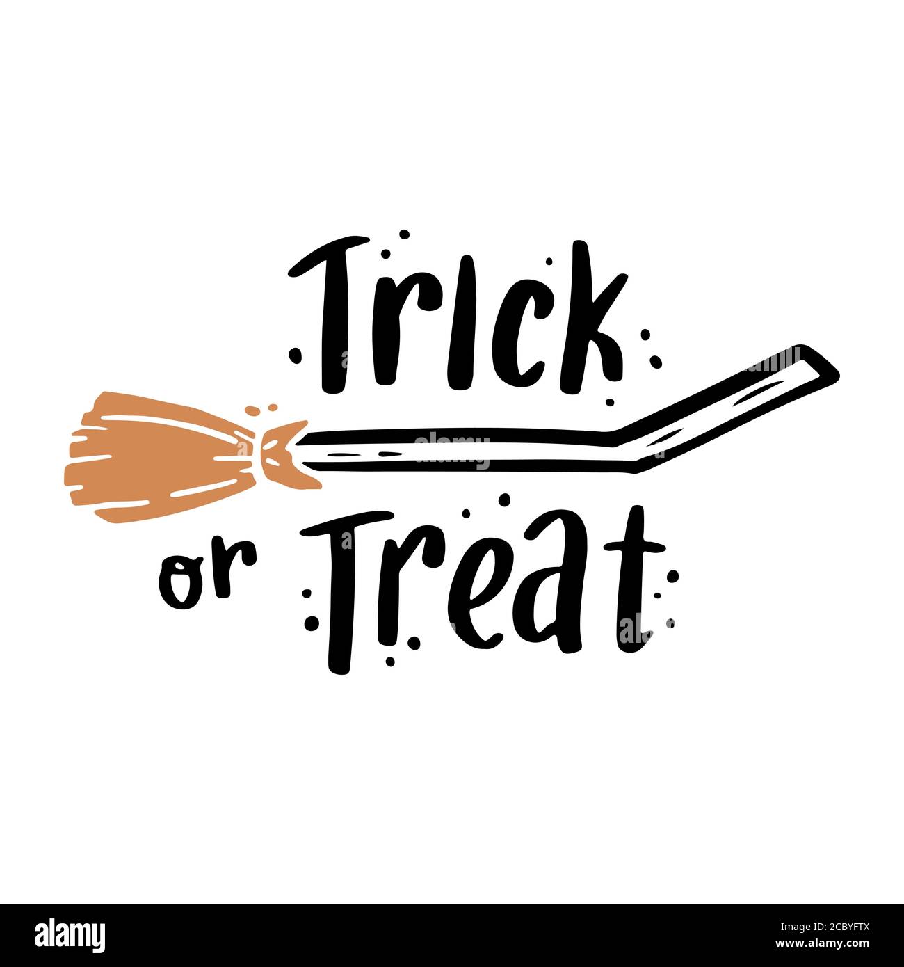 Cute hand drawn lettering Halloween quote by doodle sketch style ...
