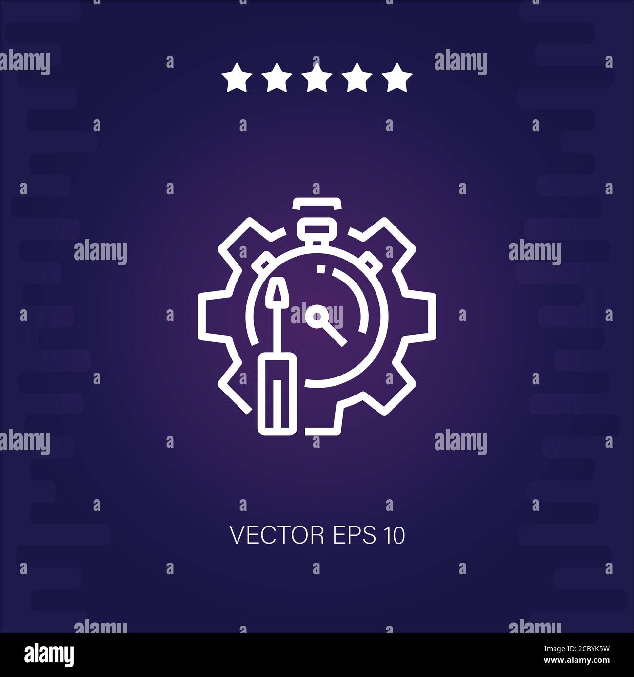 time management vector icon modern illustration Stock Vector Image ...