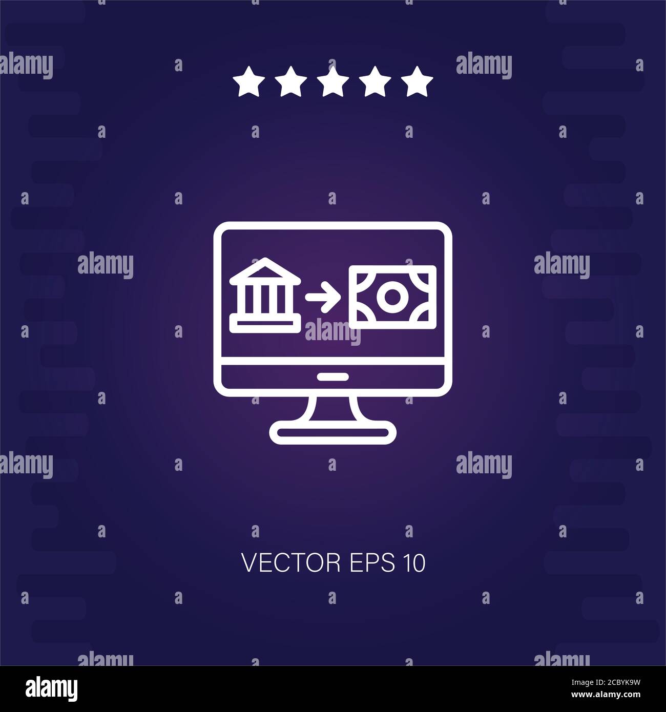bank transfer vector icon modern illustration Stock Vector Image & Art ...