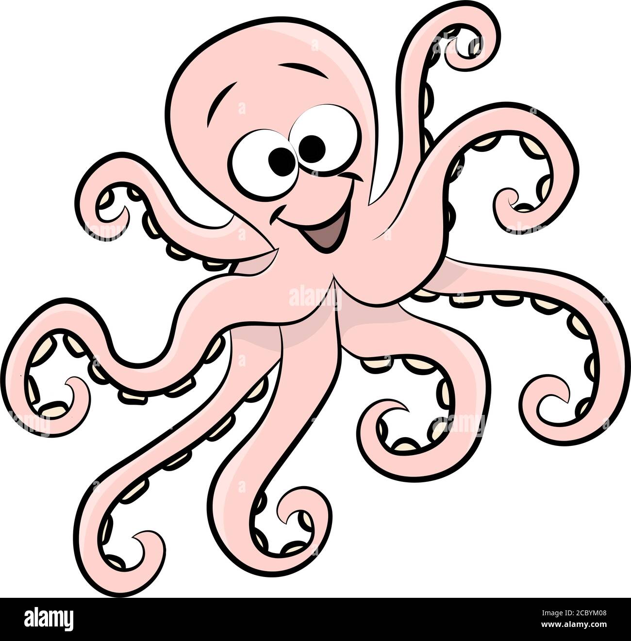Octopus cartoon vector vectors hi-res stock photography and images - Alamy