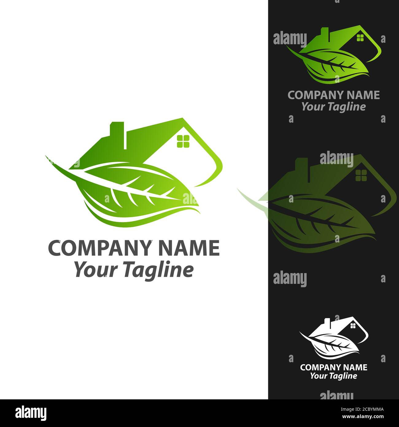 simple green house real estate logo and vector icon.EPS 10 Stock Vector ...