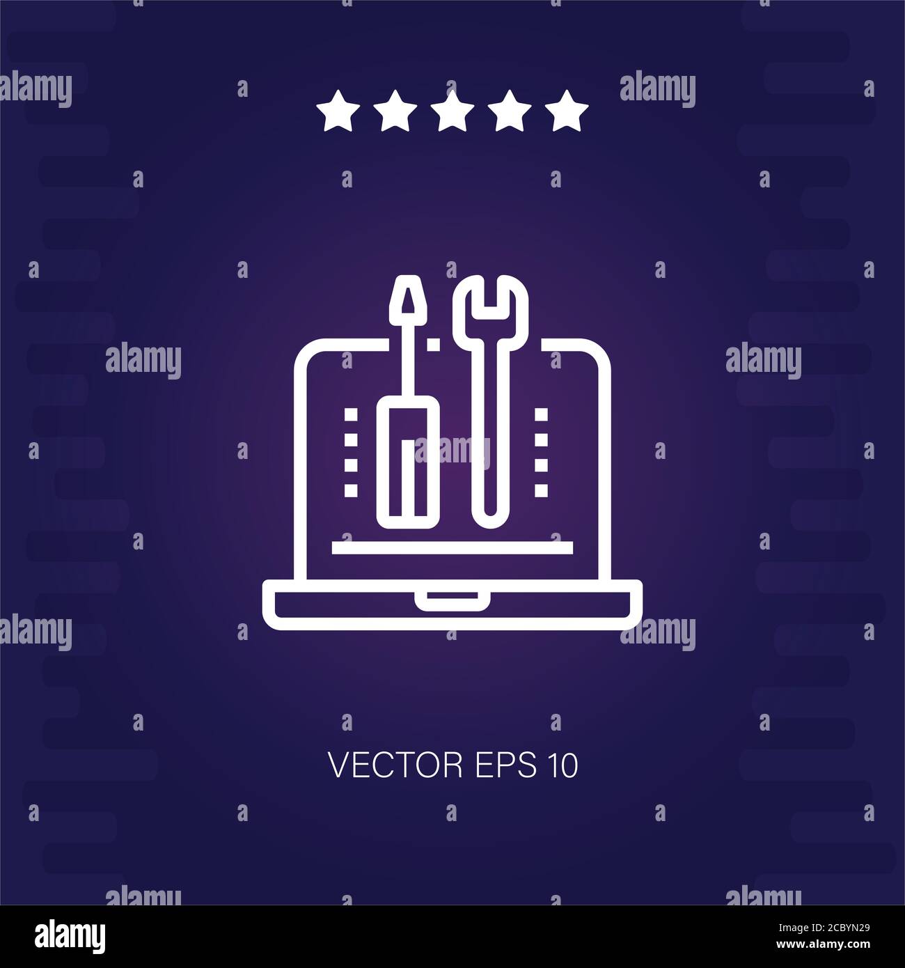 setting vector icon modern illustration Stock Vector Image & Art - Alamy