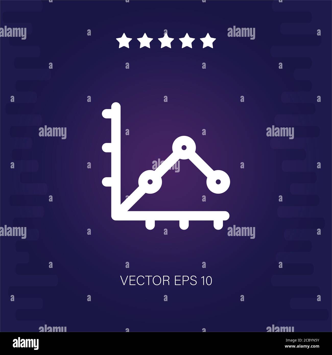 line graph vector icon modern illustration Stock Vector Image & Art - Alamy