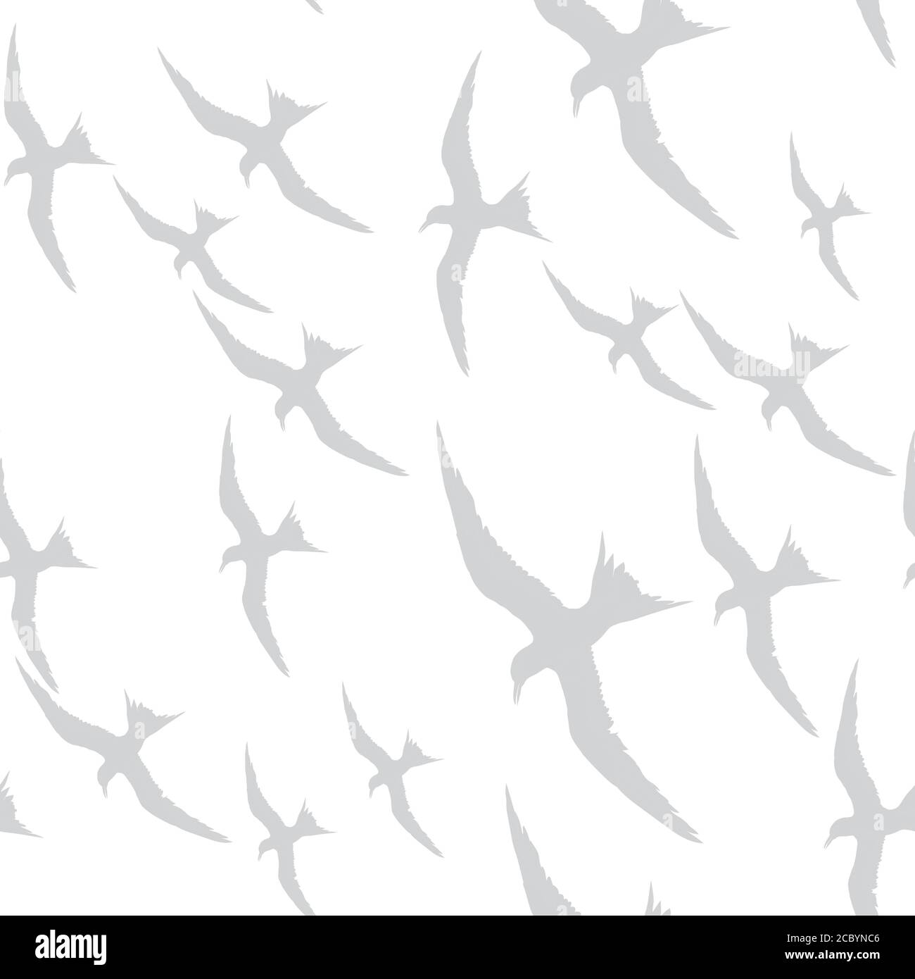 Birds. Vector image. White background. Seamless pattern Stock Vector ...