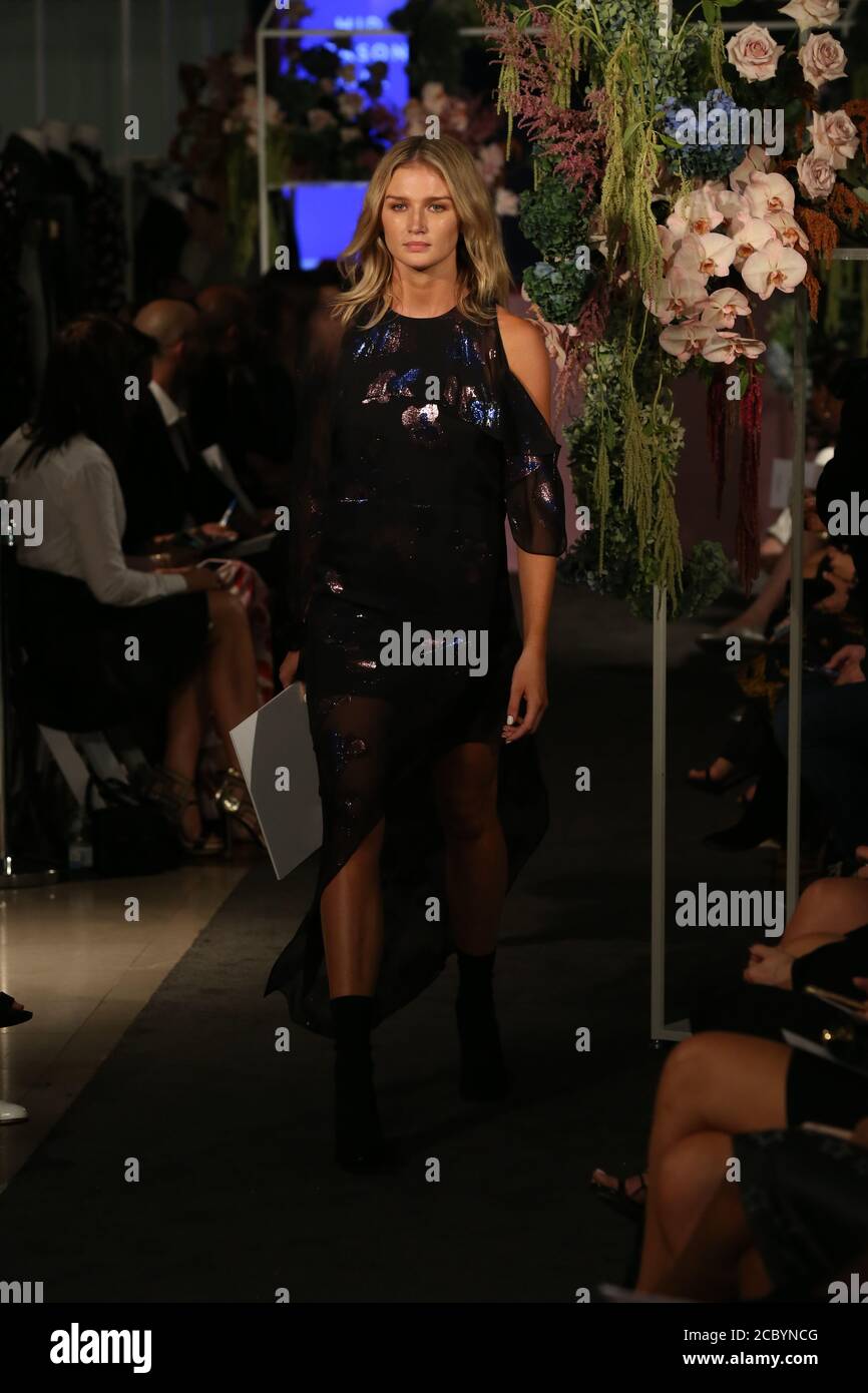 A model walks in the Myer Fashion Runway show Stock Photo - Alamy