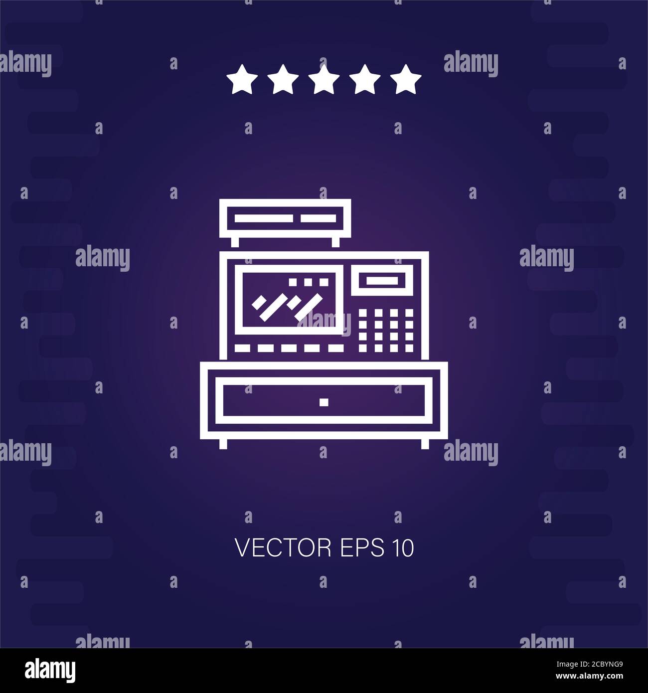 cash register vector icon modern illustration Stock Vector Image & Art ...