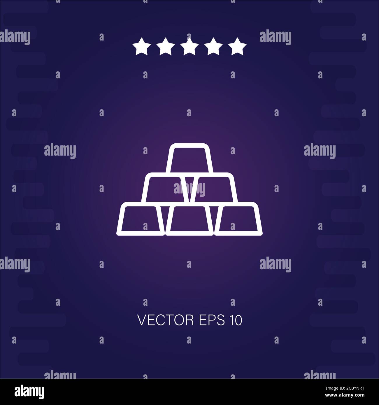 gold ingots vector icon modern illustration Stock Vector Image & Art ...