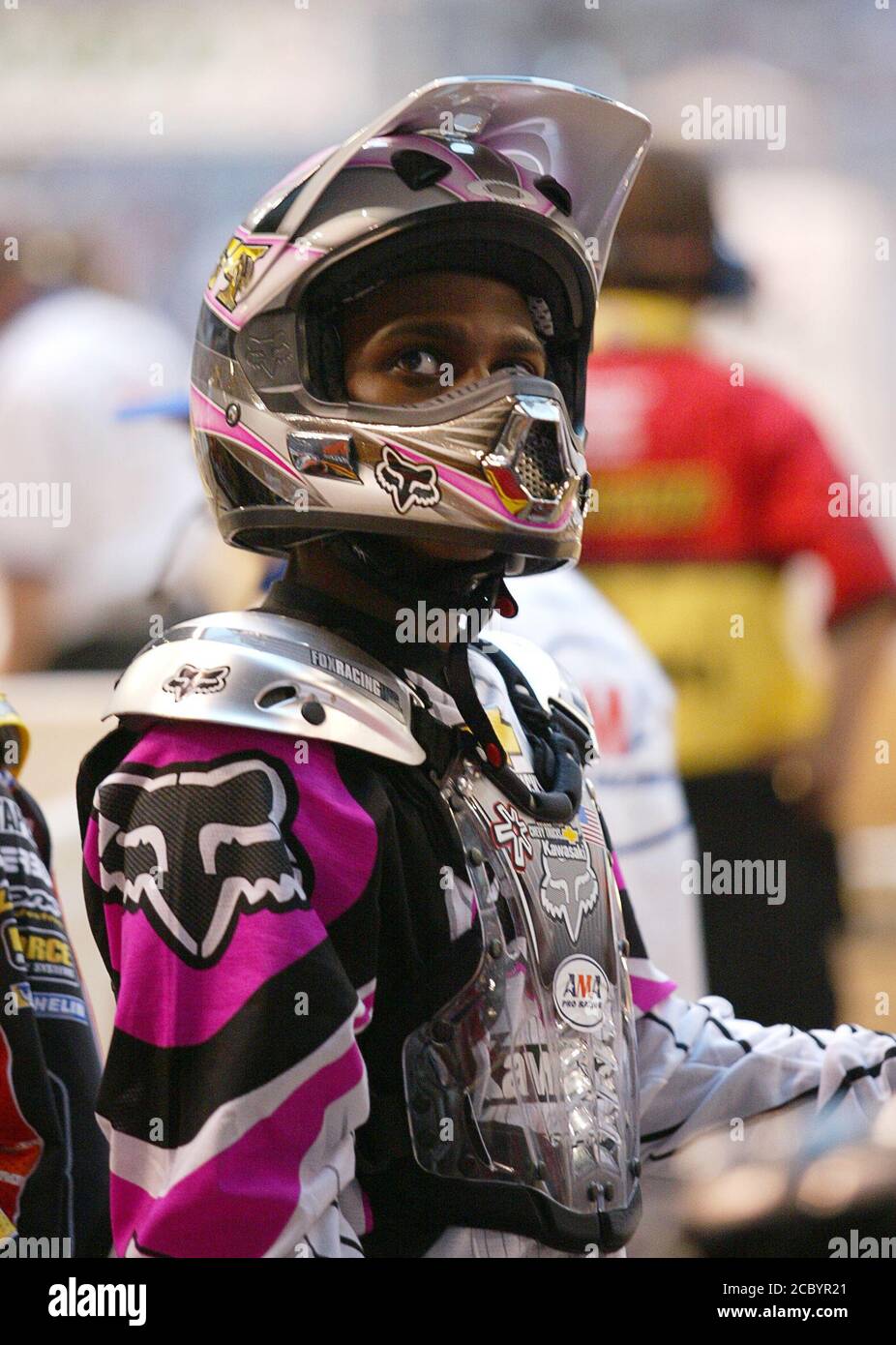 Irving, Tx, USA. 20th Apr, 2002. 4/11/02. Motocross racer James Stewart ...