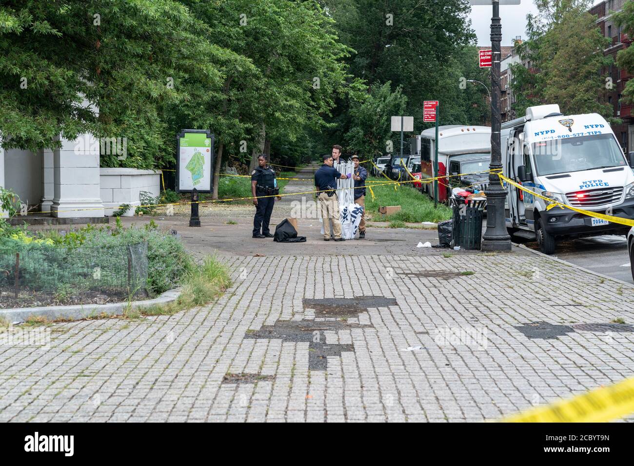 New York, NY - August 16, 2020: NYPD Crime Scene Unit officers seen on ...
