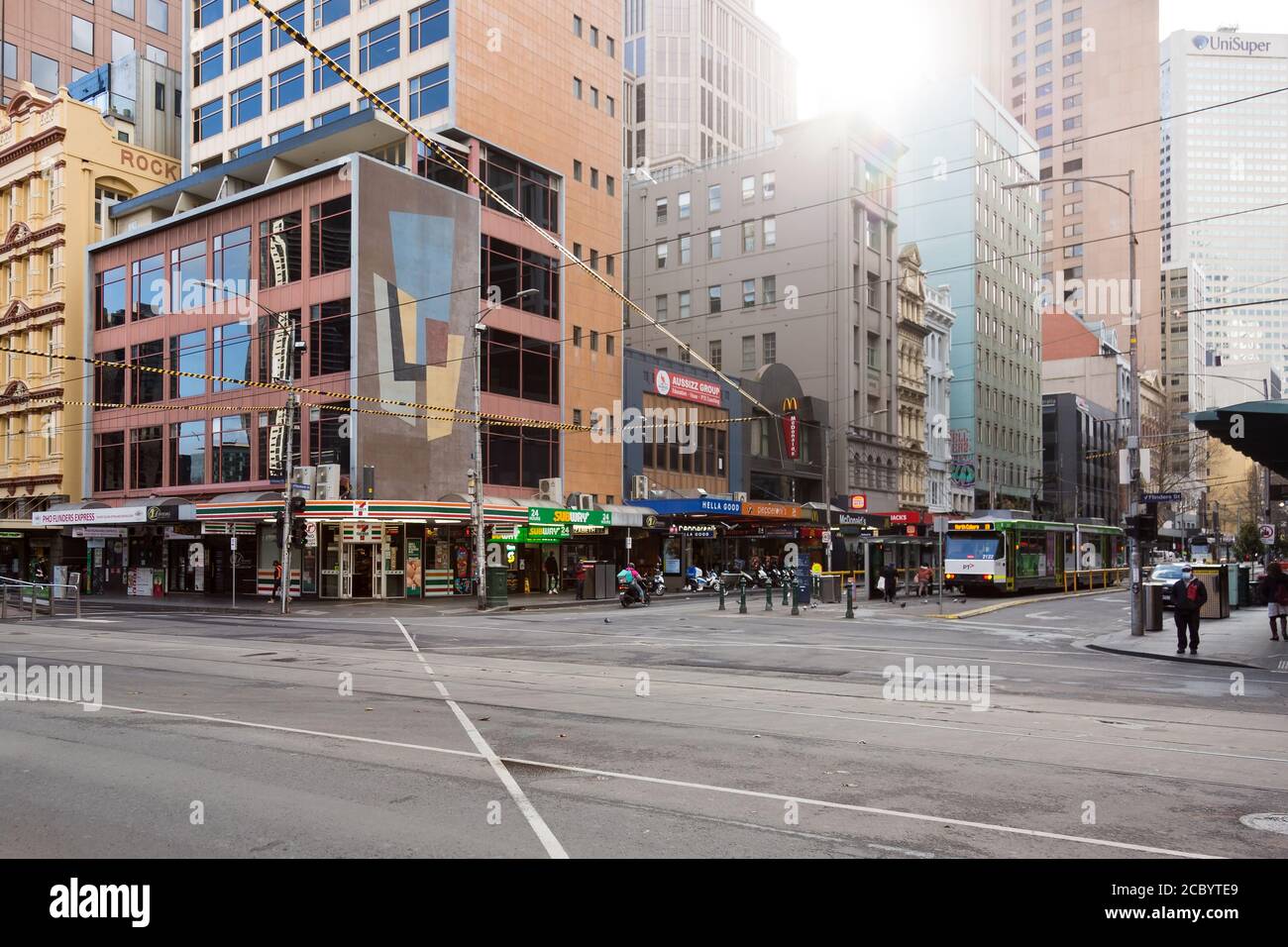 One of the busiest pedestrian intersections of Melbourne, the junction ...
