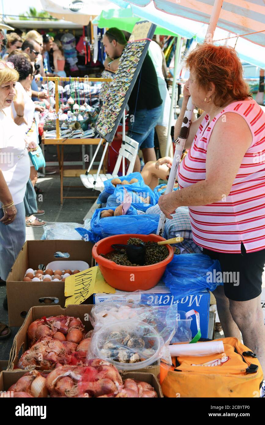 The vibrant Sunday market at Marsaxlokk, Malta Stock Photo - Alamy