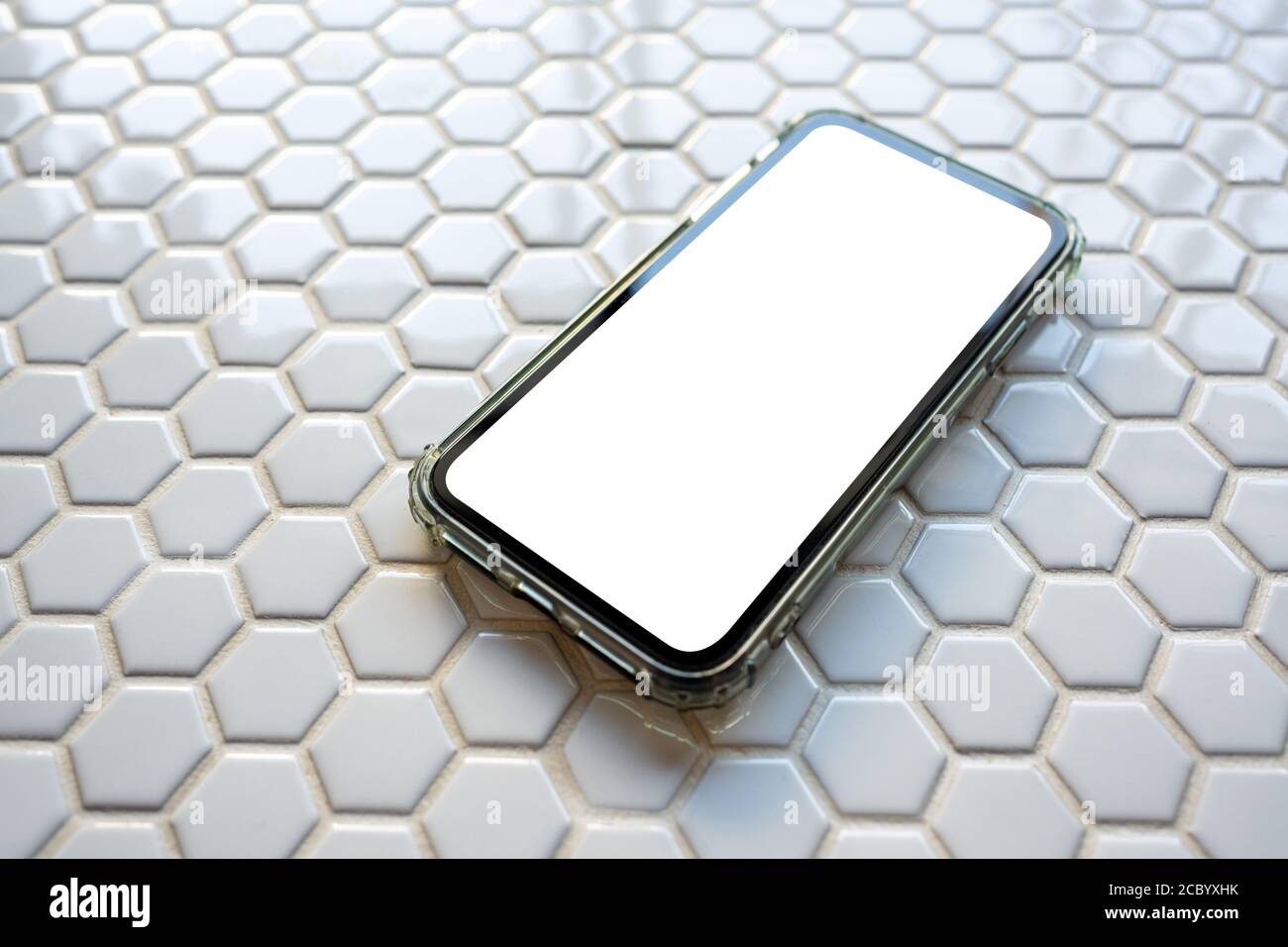 Mobile phone blank screen to fill graphics Placed on the area with a ...