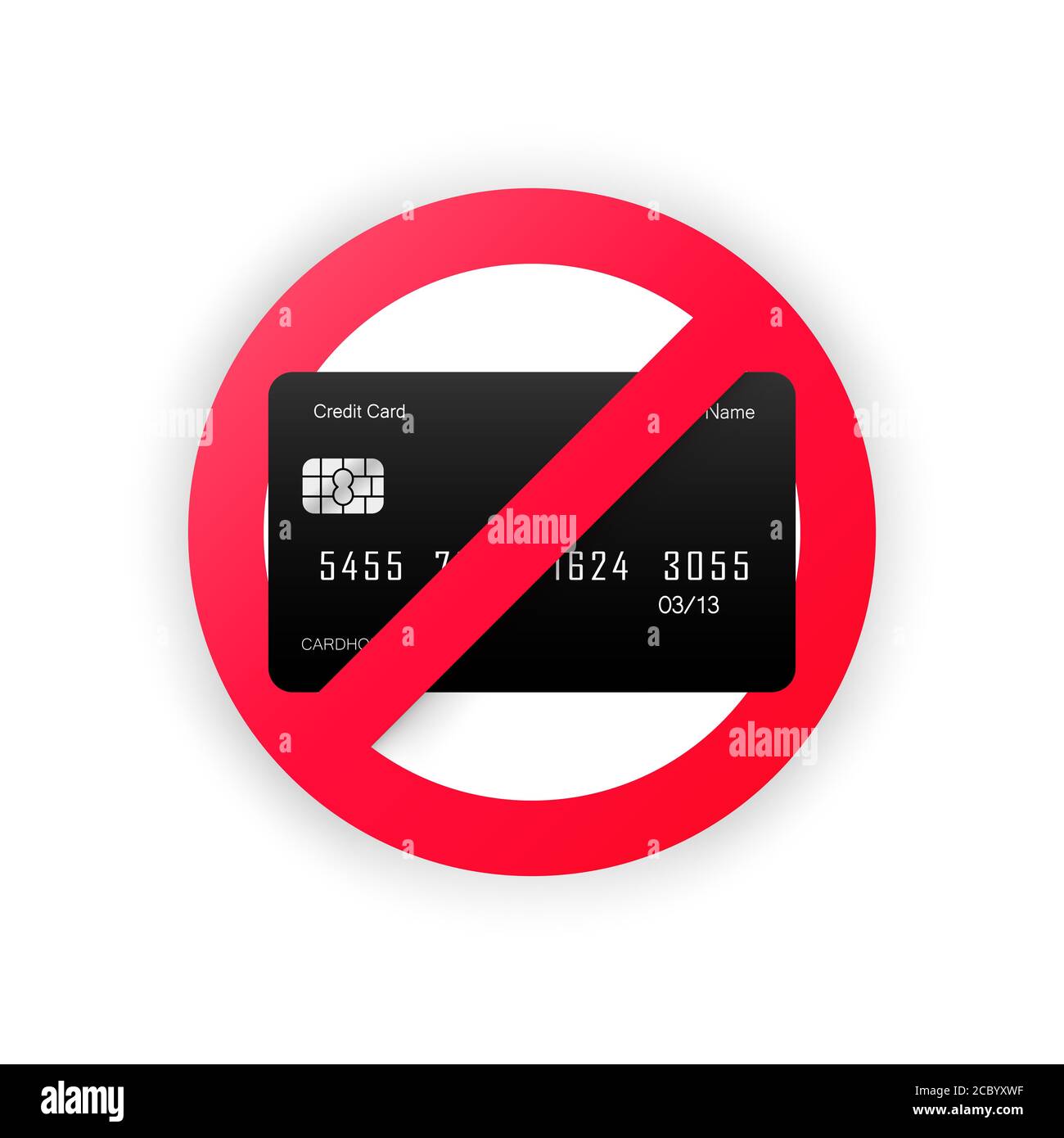 Cash only, Stop sign. No debit or credit card. Money sign. Vector on ...